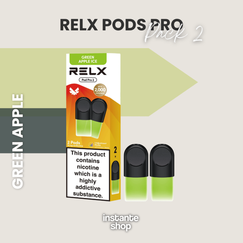 Relx Cápsulas Green Apple (Pack 2) | Sabor Manzana Verde Ácida